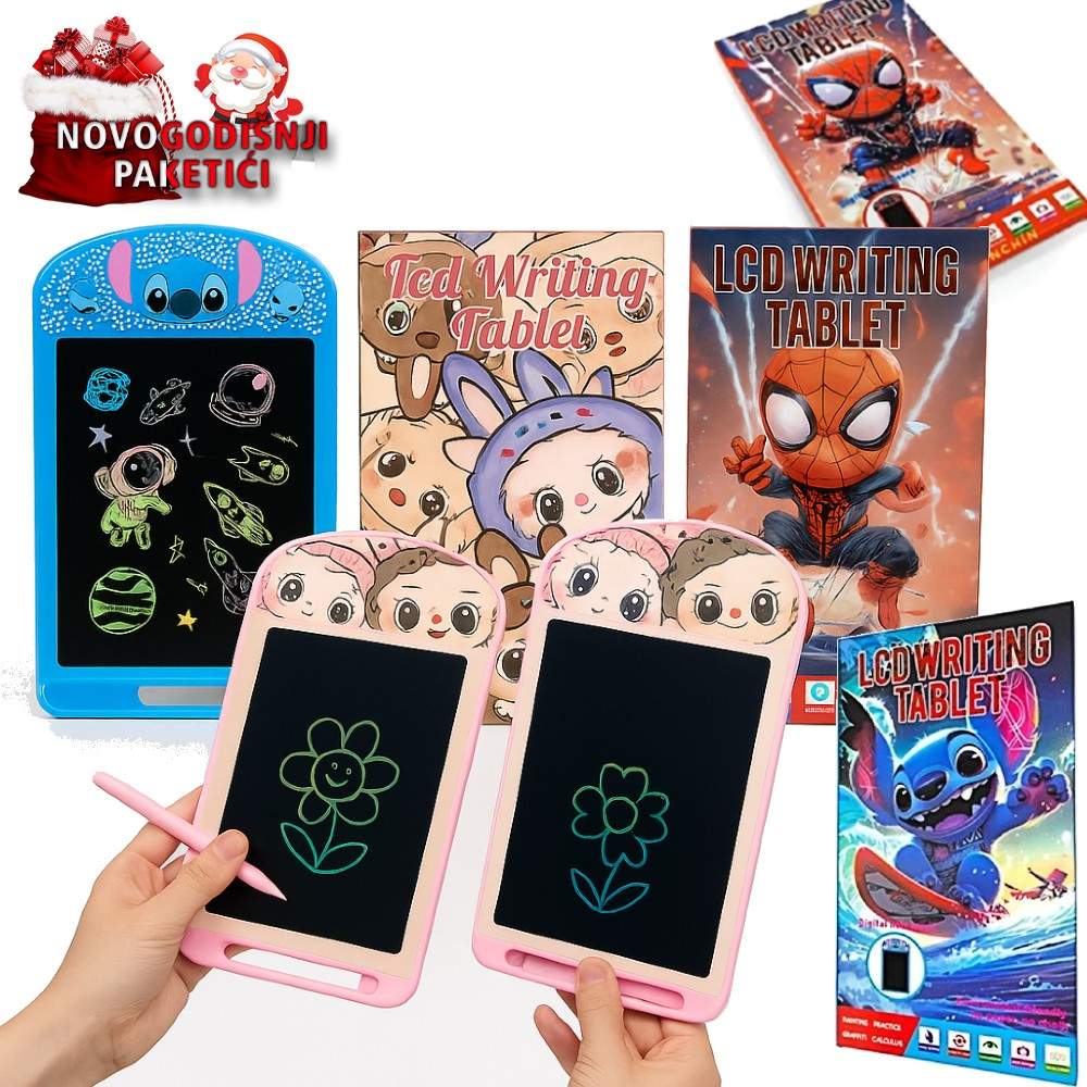 LCD Tablet Piši–Briši za decu – Spiderman / Labubu / Stitch ...